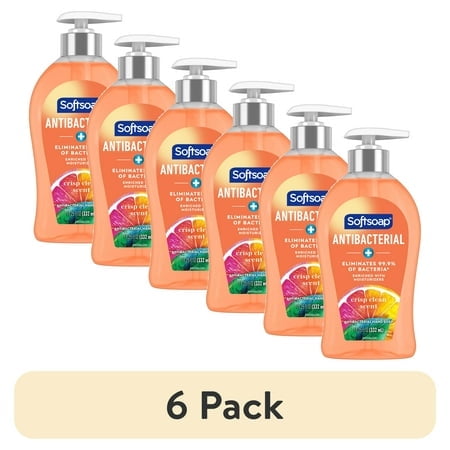 (6 pack) Softsoap Antibacterial Liquid Hand Soap, Crisp Clean, 11.25 ...
