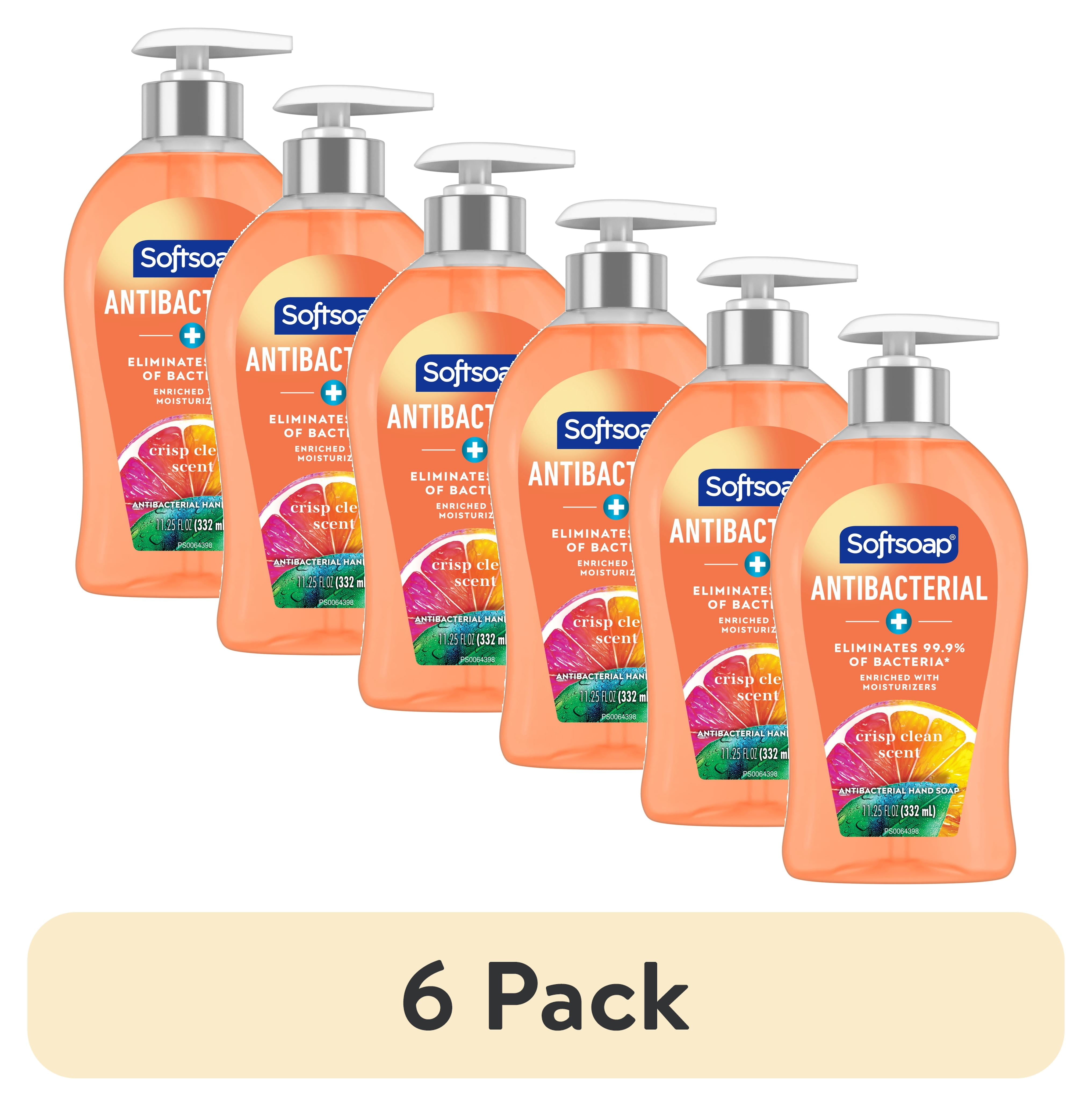 (6 pack) Softsoap Antibacterial Liquid Hand Soap, Crisp Clean Scent ...