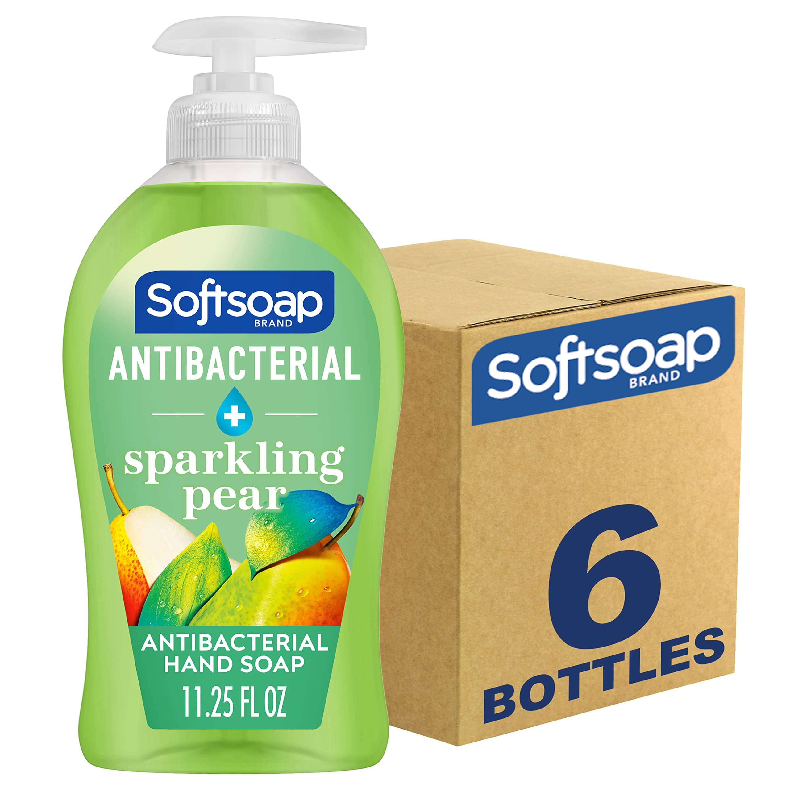 Softsoap Antibacterial Liquid Hand Soap, Sparkling Pear Scent, 11.25 Oz ...