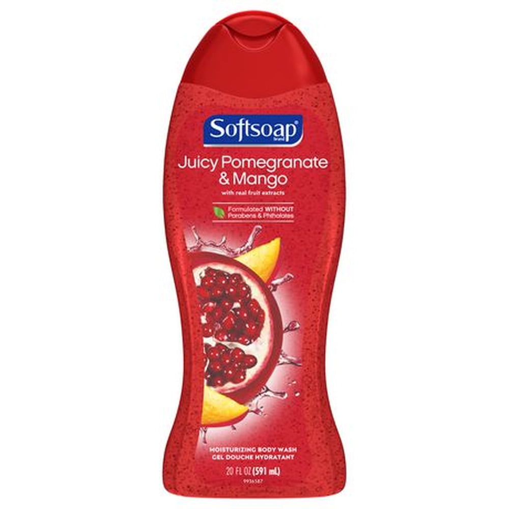Softsoap Body Wash Juicy Pomegranate & Mango 20 fl oz (Pack of 3 ...