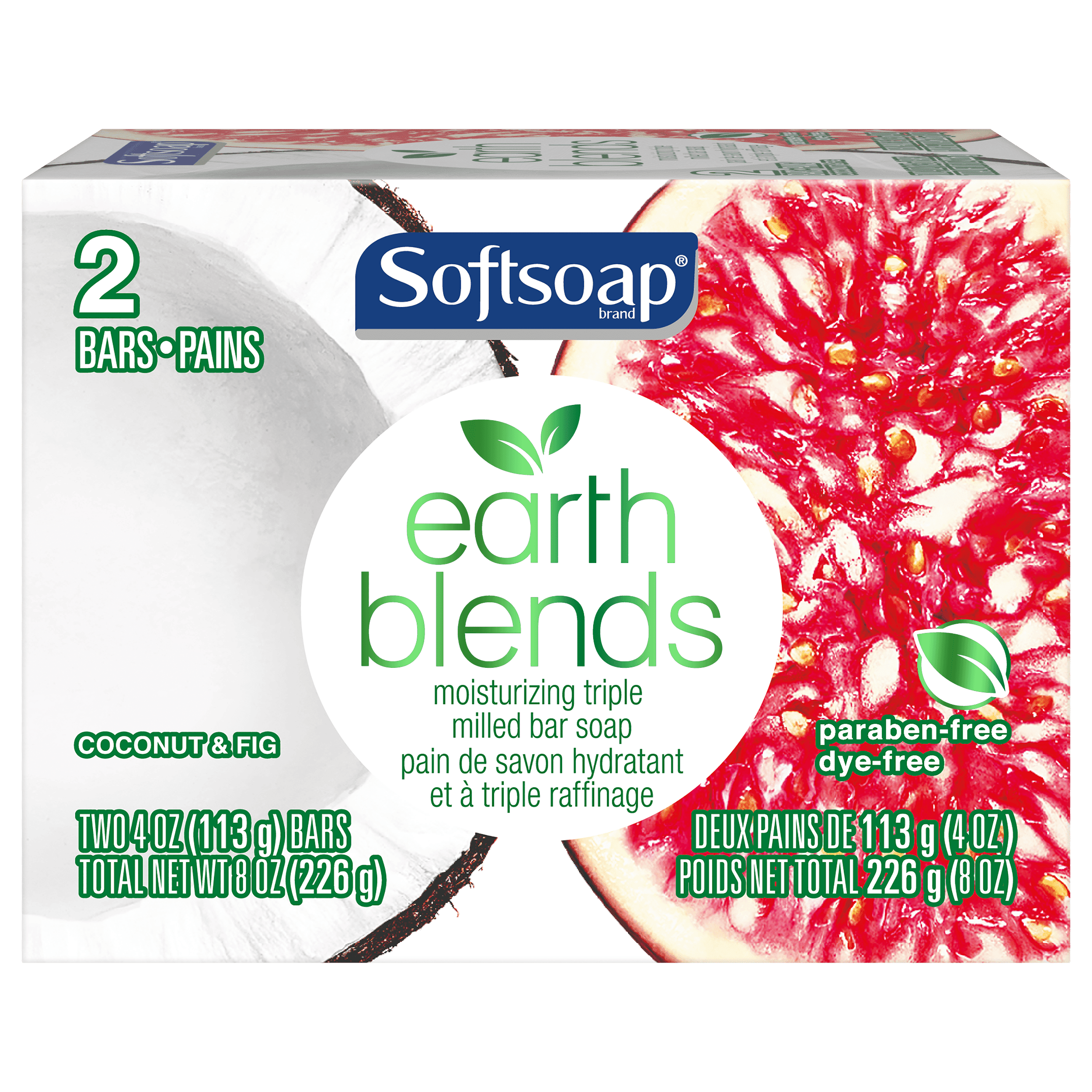 Softsoap Earth Blends Bar Soap, Coconut & Fig, Two 4 ounce bars ...