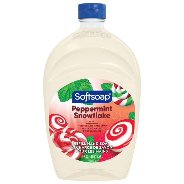 Softsoap Limited Edition Peppermint Snowflake Liquid Hand Soap, 50 oz ...