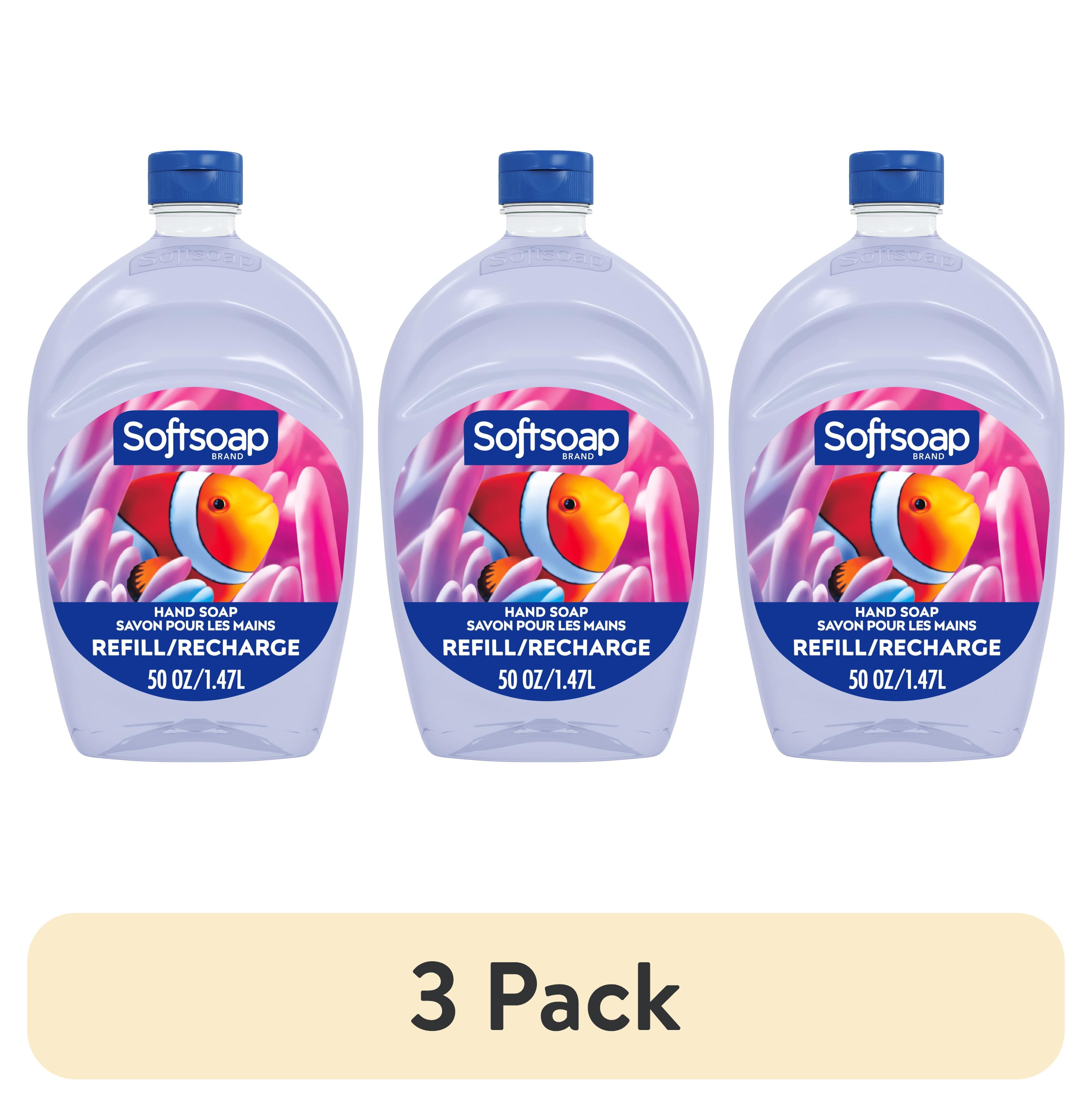 (3 pack) Softsoap Liquid Hand Soap Refill, Aquarium Series - 50 Fluid ...