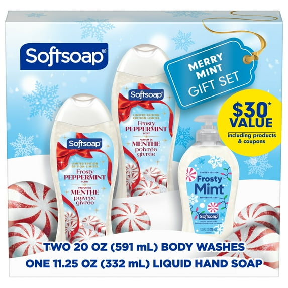Softsoap Limited Edition Merry Mint Holiday Gift Set, Body Wash and ...