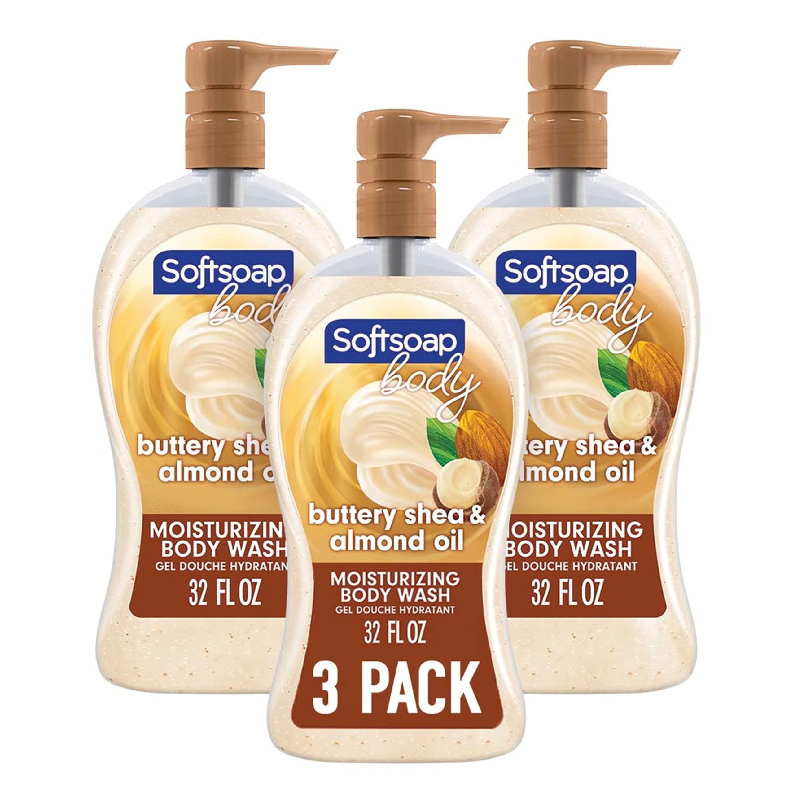 Softsoap Moisturizing body wash, WHF2 shea & almond oil, 32 ounce pump ...