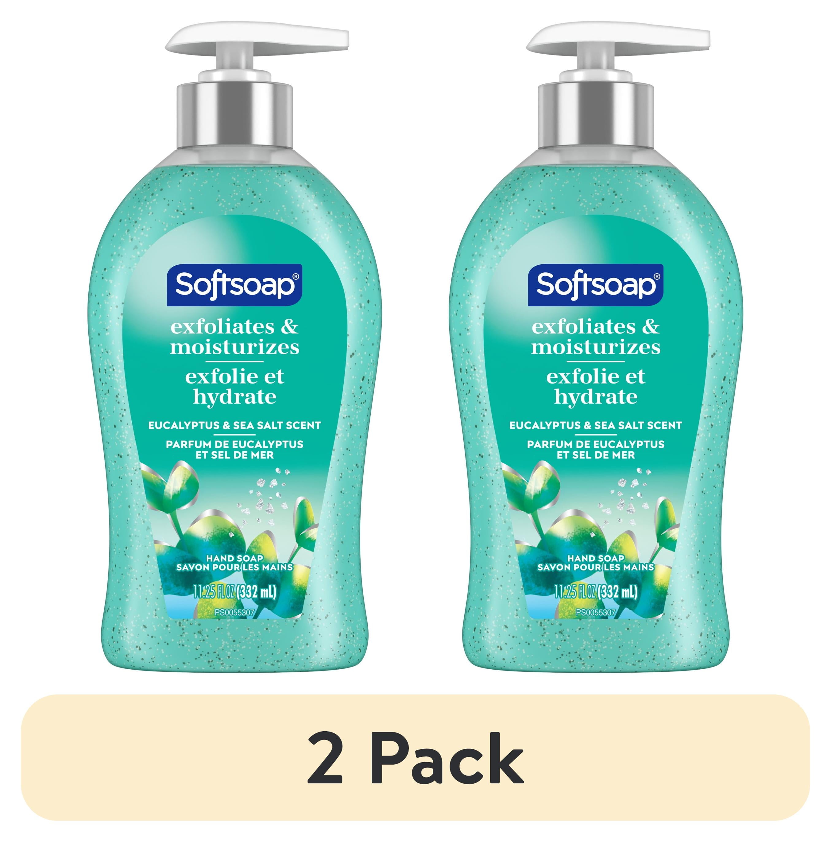 (2 pack) Softsoap Therapy Eucalyptus and Sea Salt Scent Exfoliating Liquid Hand Soap, 11.25 oz ...