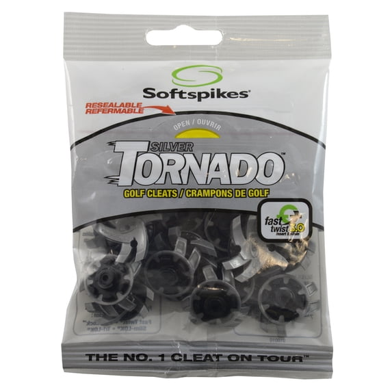 Softspikes Silver Tornado Golf Cleat Fast Twist 3.0, 18 Count - Walmart.com