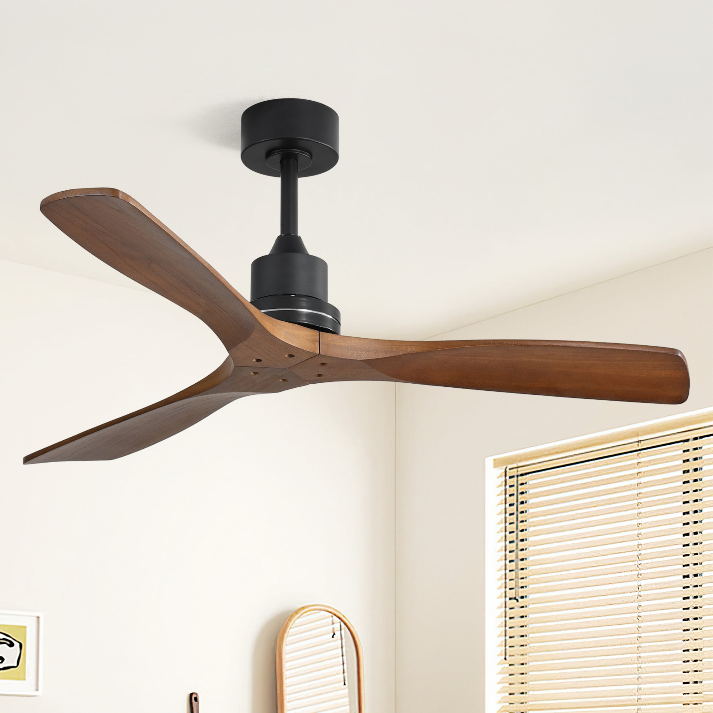 Sofucor 52" Rustic Outdoor Ceiling Fan with Remote, 6-Speed, Ideal for ...