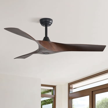 Dextrus 52'' Tropical Ceiling Fan with Light/Remote, 5 Palm Leaf Blades ...