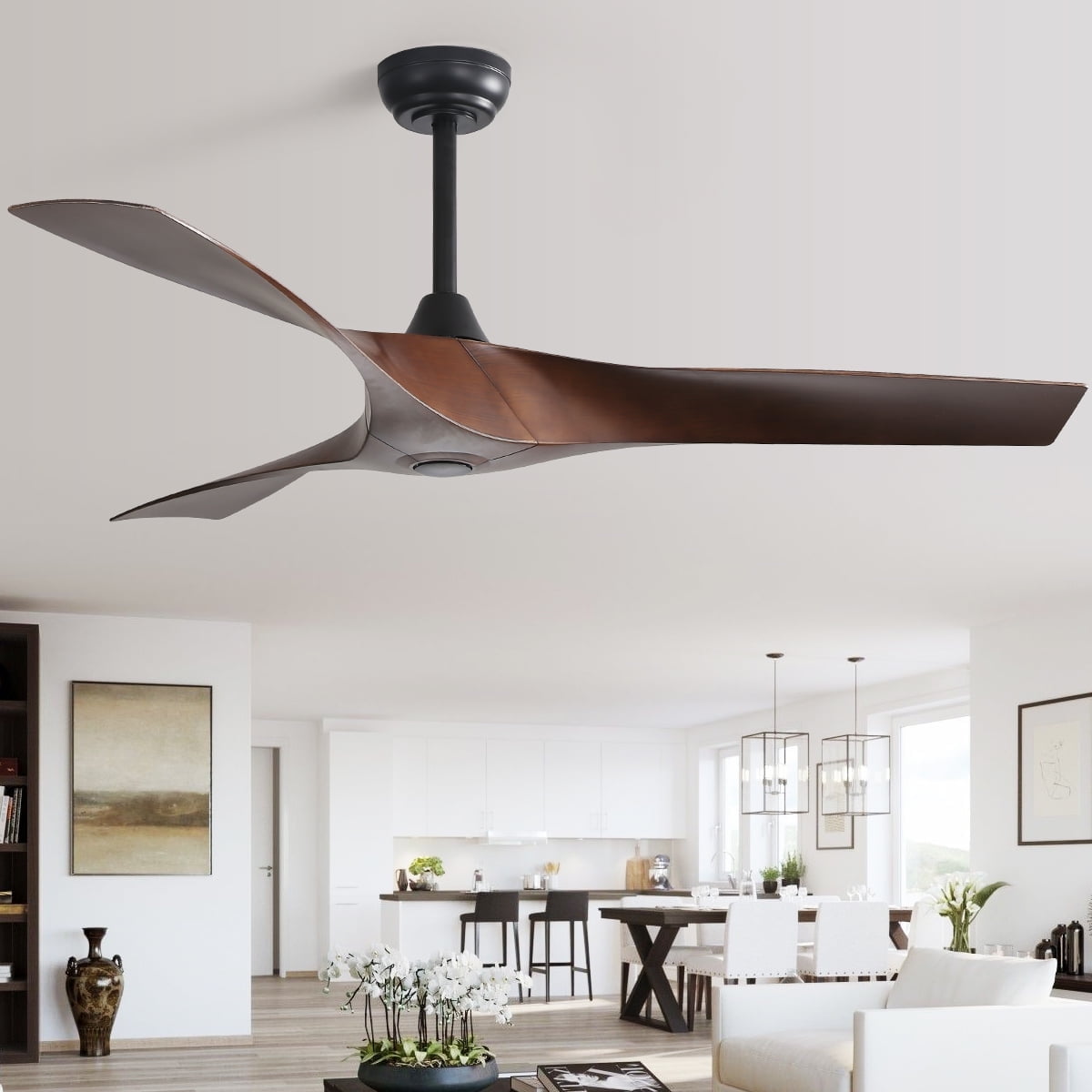 Sofucor 52" Downrod Ceiling Fans with Remote,Reverse Airflow,6 Wind ...