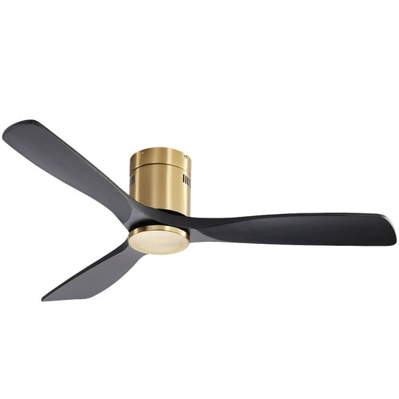 52 Inch Ceiling Fa Black Lights and Remote,White Low Profile Ceiling ...