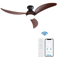 Prominence Home 52" Orbis Matte Black Remote Control Ceiling Fan, 3 ...
