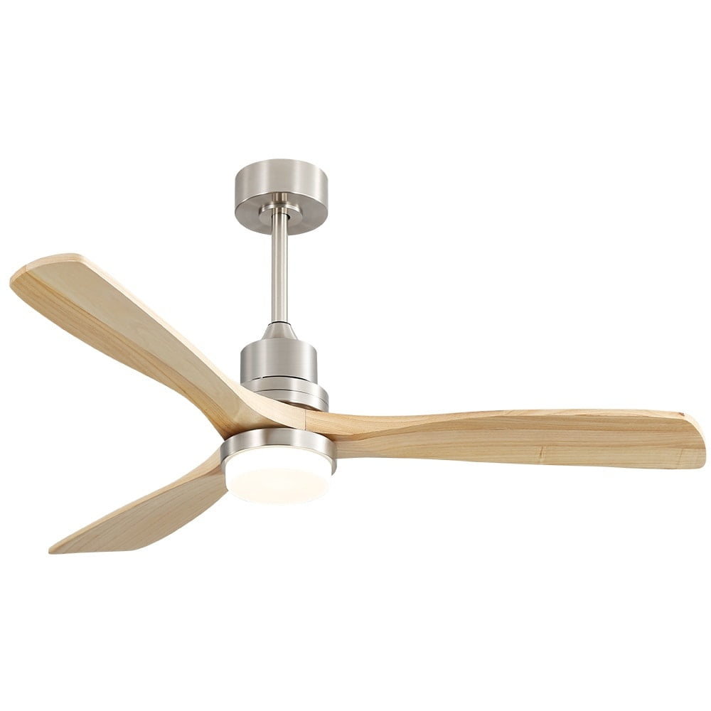 Sofucor 52" Indoor Wood Ceiling Fan Light with Remote, Integrated Light ...