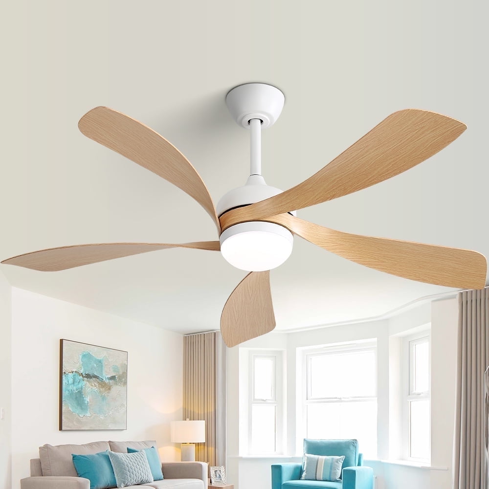 Sofucor 52" LED Ceiling Fan with Light, 5 ABS Blades, 3 Color Options ...