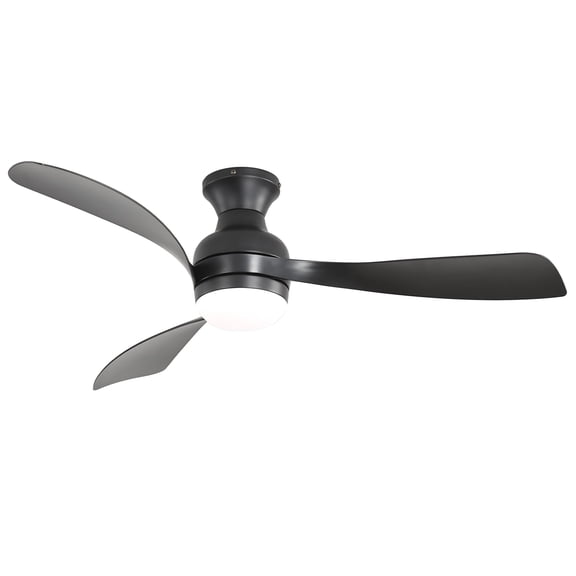 "Bestco 52"" Modern Ceiling Fan with Light, 3-Blade, Reversible Airflow ...