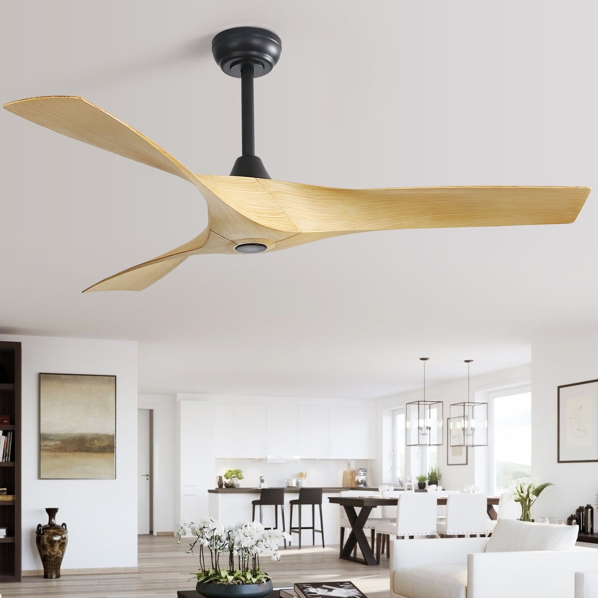 Sofucor 52" Modern Ceiling Fans with Remote,Reverse Airflow,6 Wind ...