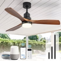 Sofucor 52" Smart Ceiling Fan, Indoor/Outdoor Ceiling Fans with Lights ...