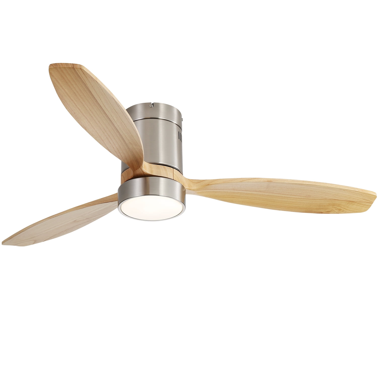 Sofucor 52 inch Modern Flush Mount Ceiling Fan with Light for Living ...