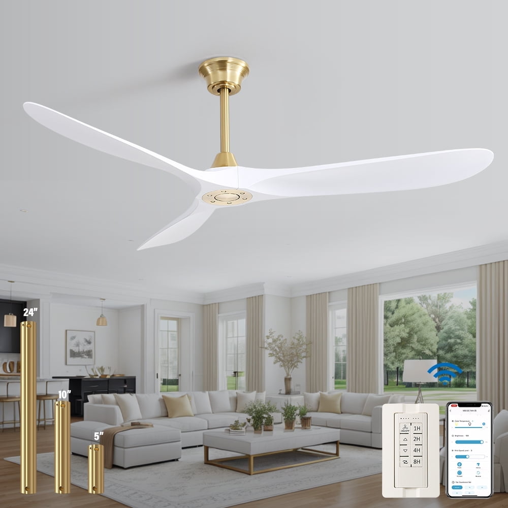 "Sofucor 60"" Smart Ceiling Fan with Home Remote, Wall Switch and APP ...