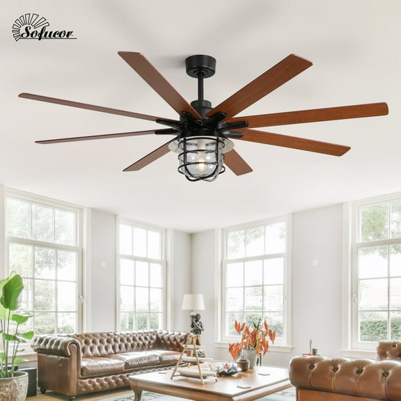 Open Box Xaujix Ceiling Fans with Lights and Remote Control, 60 inch ...