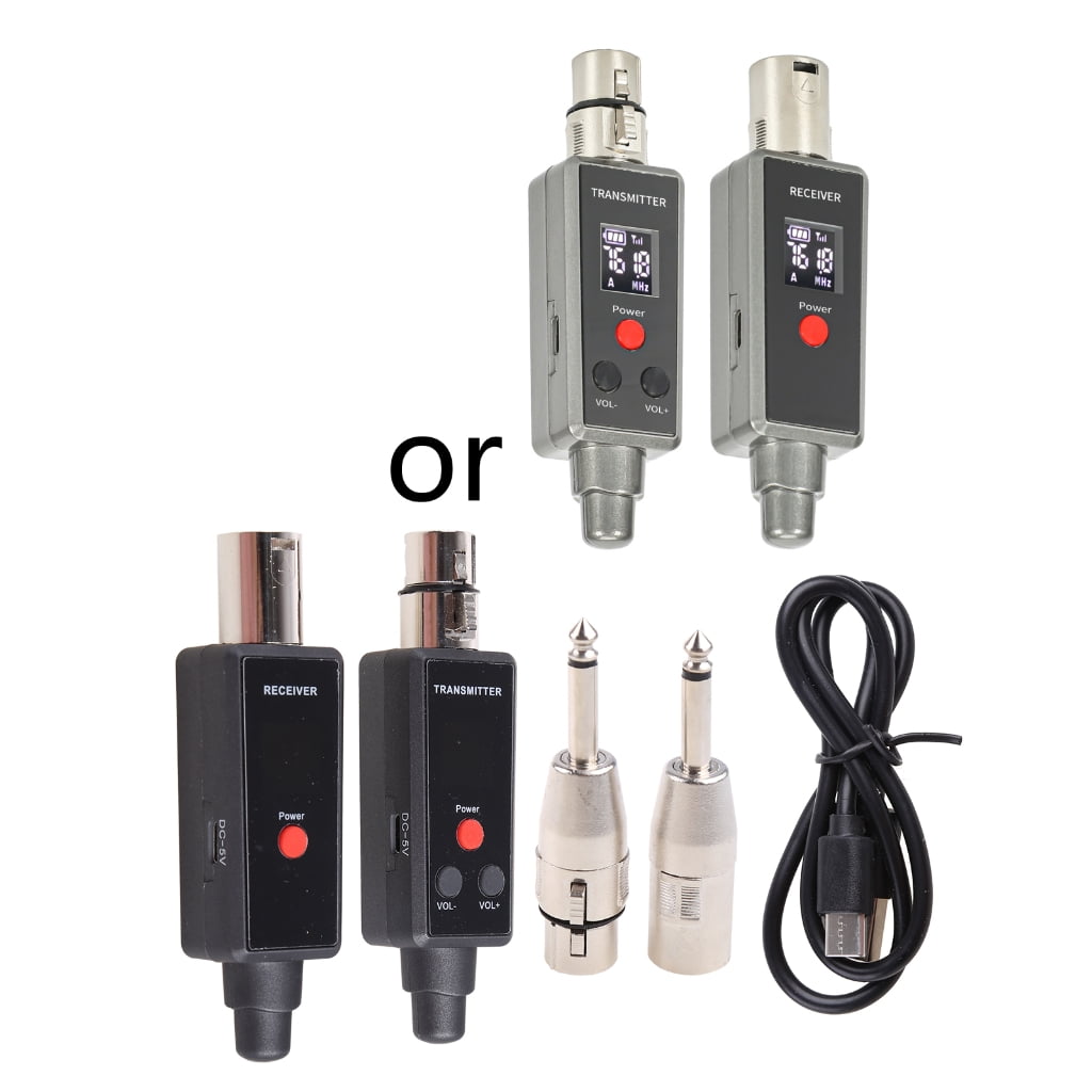 Sofullue 2.4GHz XLR Wireless Transmitter & Receiver Microphone Wireless ...
