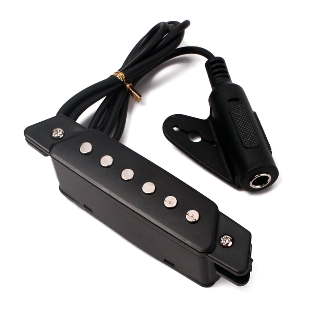 Sofullue Acoustic Guitar Pickup, Black 6-String Guitar Pickups Magnetic ...