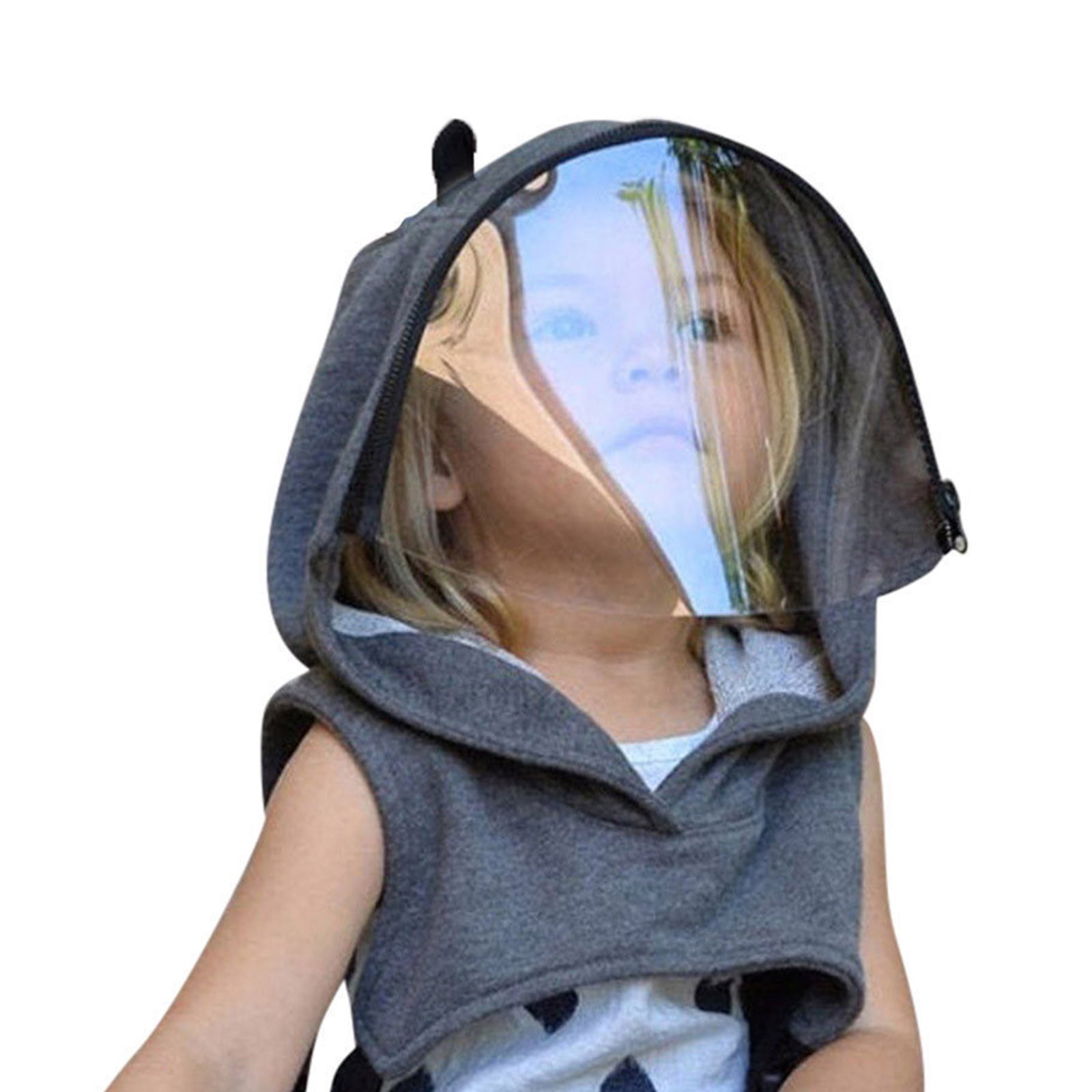 Sofullue Baby Kids Hooded Hat Removable Face Visor Shield Outdoors for ...