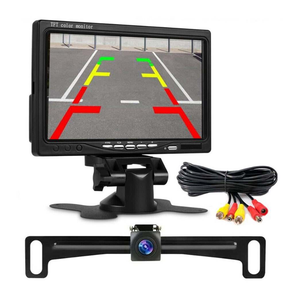 Sofullue Backup Camera and Monitor Kit for Car/Truck/RV,Universal Wired ...