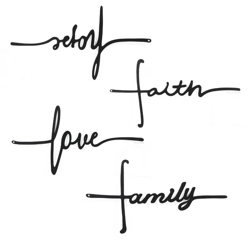 Sofullue Metal Faith Cross Sign Wrought Iron Decor Dormitory Living ...