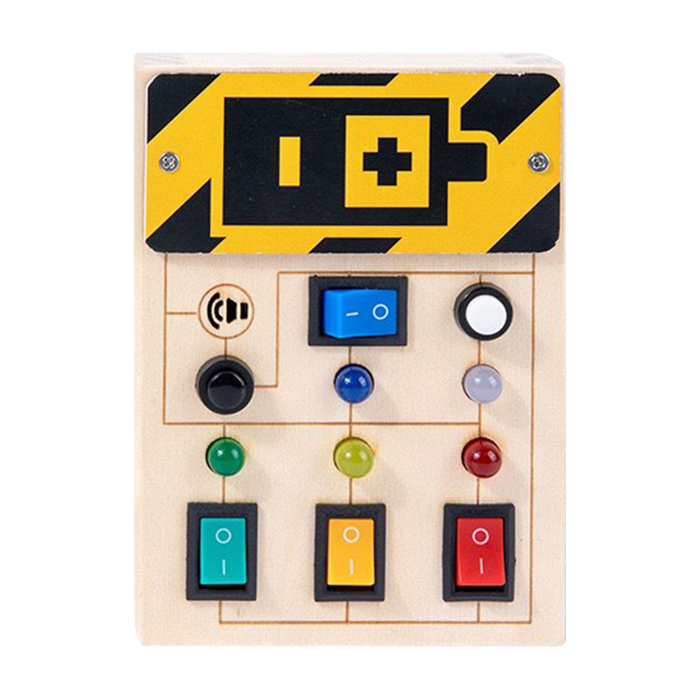 Sofuny Montessori Busy Board Wooden LED Light Switch Busy Board Toy ...