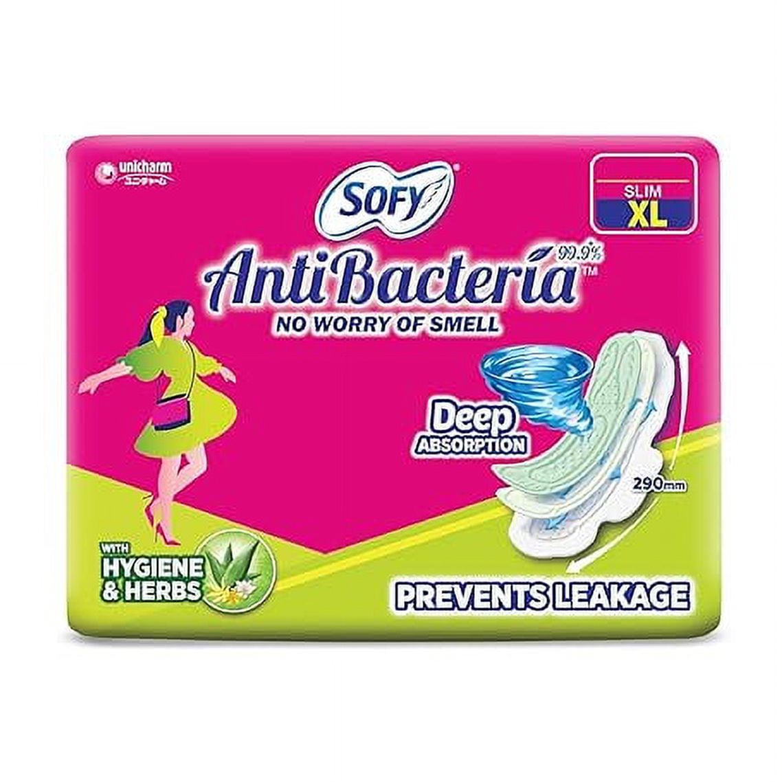 Sofy Women Anti Bacteria Extra Long Sanitary Pads, X-Large, Pack Of 48 ...