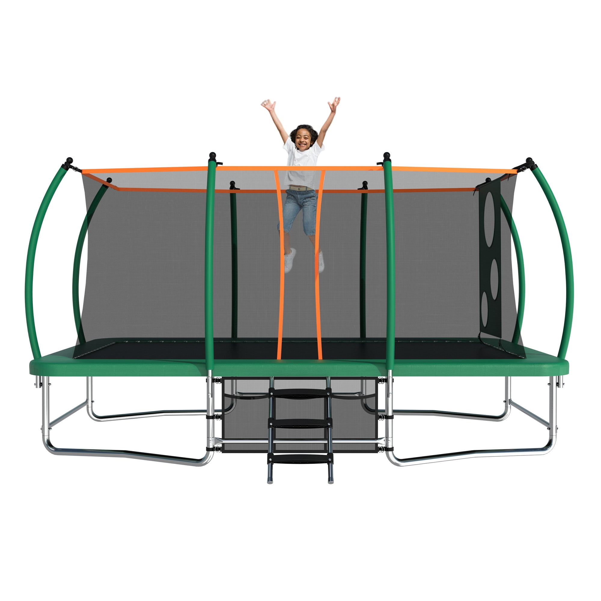 Soges 10 x 16 FT Rectangular Trampoline Outdoor Recreational ...