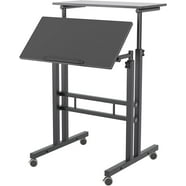 MoNiBloom Ergonomic Sit-Stand Desk, Adjustable Height, Rolling Laptop ...