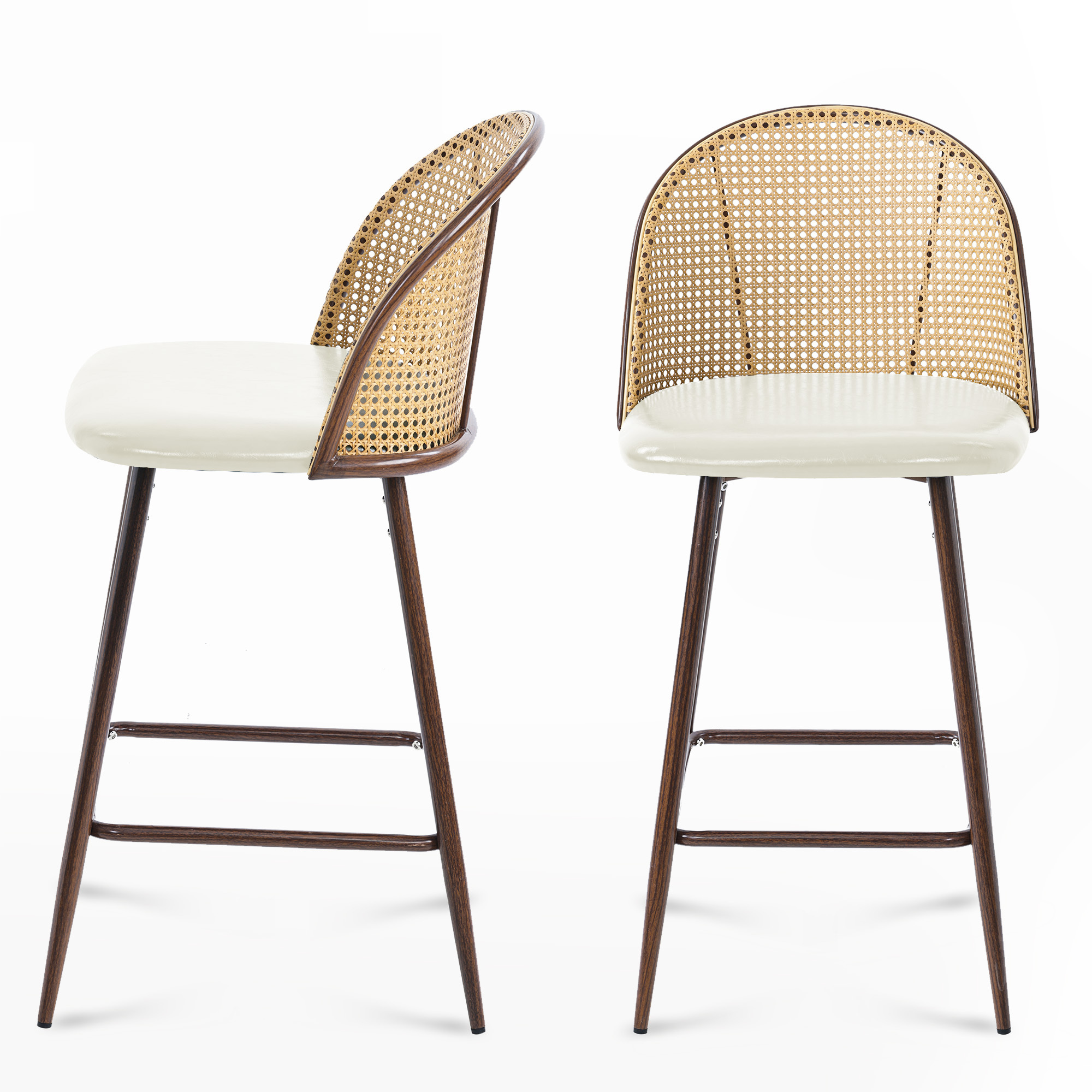 SAFAVIEH Mathison Modern Glam Counter Stool with Footrest - Walmart.com