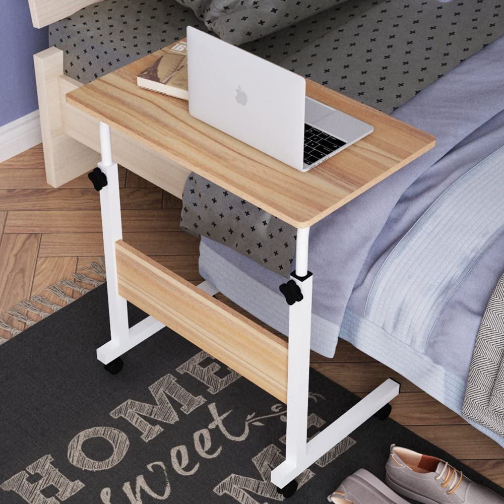 Soges Adjustable Side Table Movable Laptop Computer Desk for Bed Sofa ...