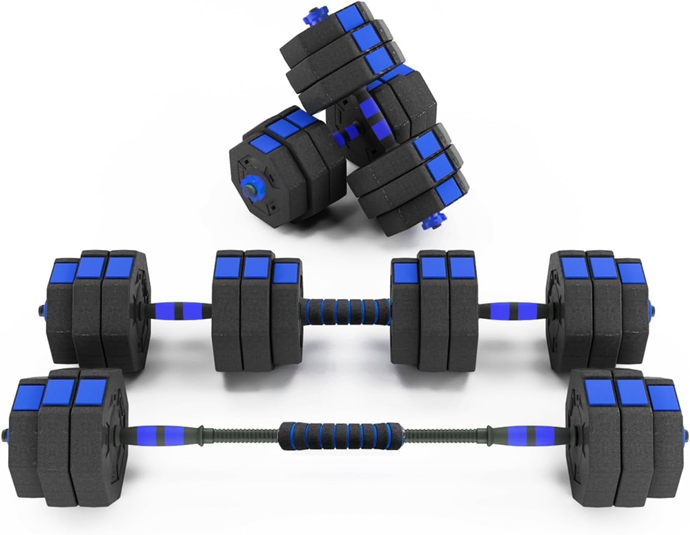 Soges Adjustable Weights Dumbbells Set,55LB/66LB Free Weight Dumbbells ...
