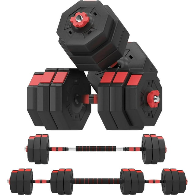 Soges Adjustable Weights Dumbbells Set,55LB/66LB Free Weight Dumbbells ...