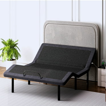 ESHINE Adjustable Bed Frame Queen + Memory Foam Hybrid 12 inch Mattress ...