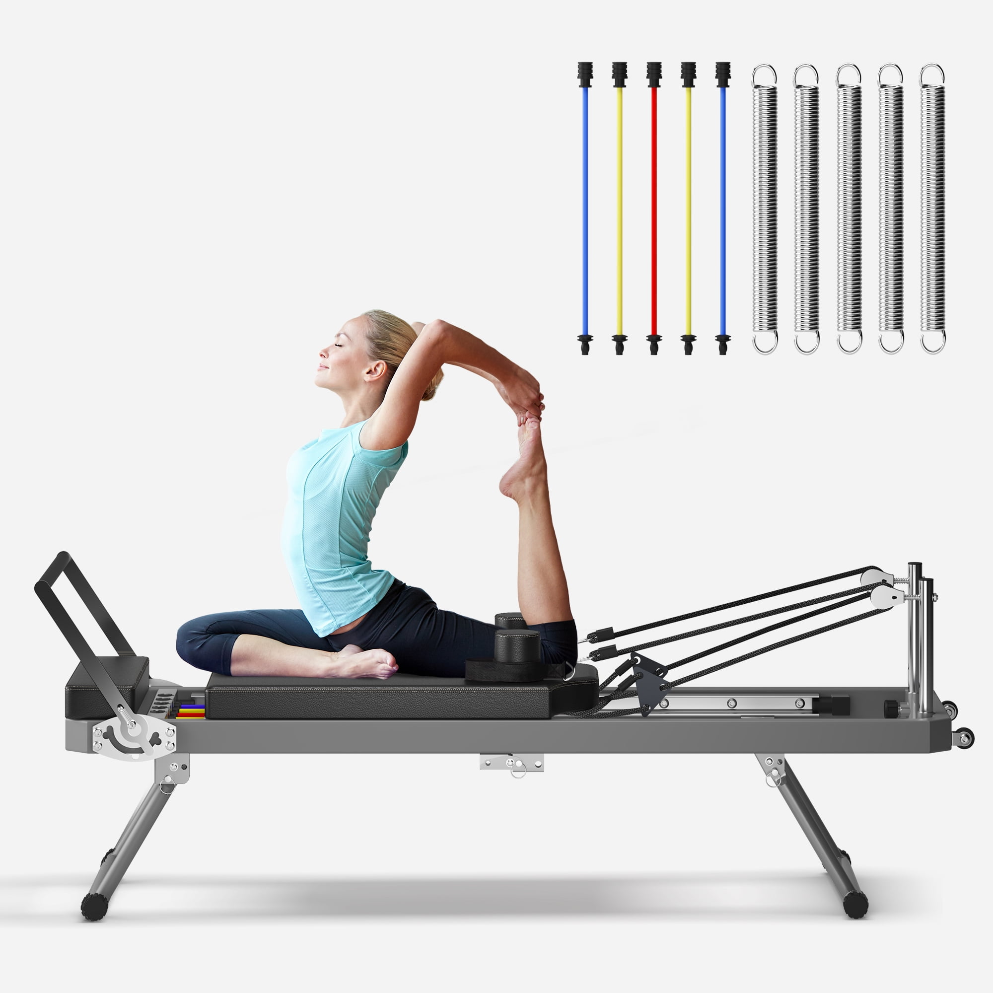 Soges Foldable Pilates Reformer Machine for Home Use, Portable Pilates ...