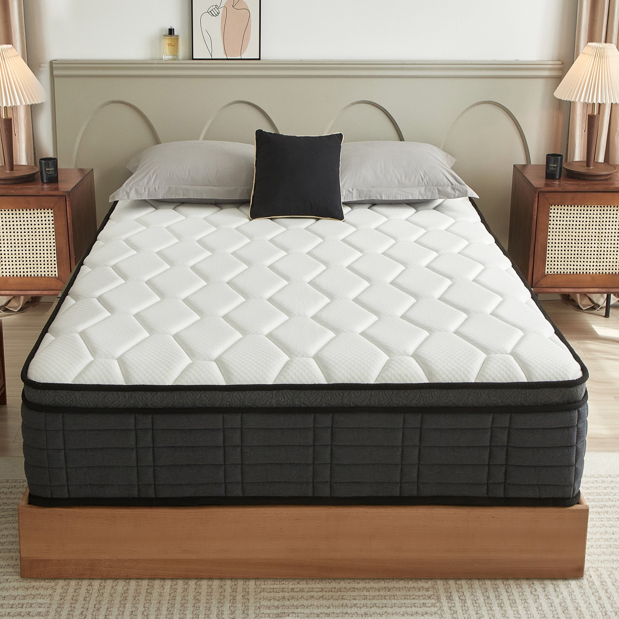 Soges Full Size 12 inch Hybrid Mattress Memory Foam Mattress, Medium ...
