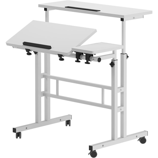Soges Compact Work Computer Desk, Adjustable Height, Mobile Stand ...