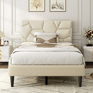 VISWILD Queen Wood Bed Frame - Premium Rubber Wood, Easy Assembly ...