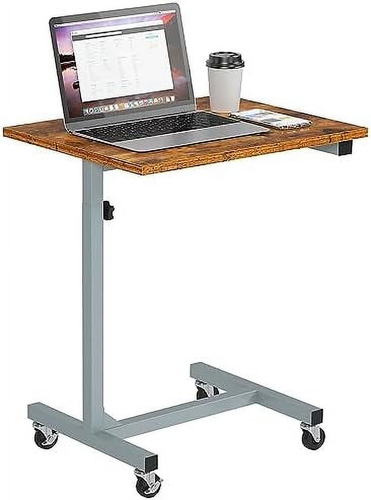 SogesHome 19 inch Height Adjustable Mobile Bed Table, Portable Laptop ...