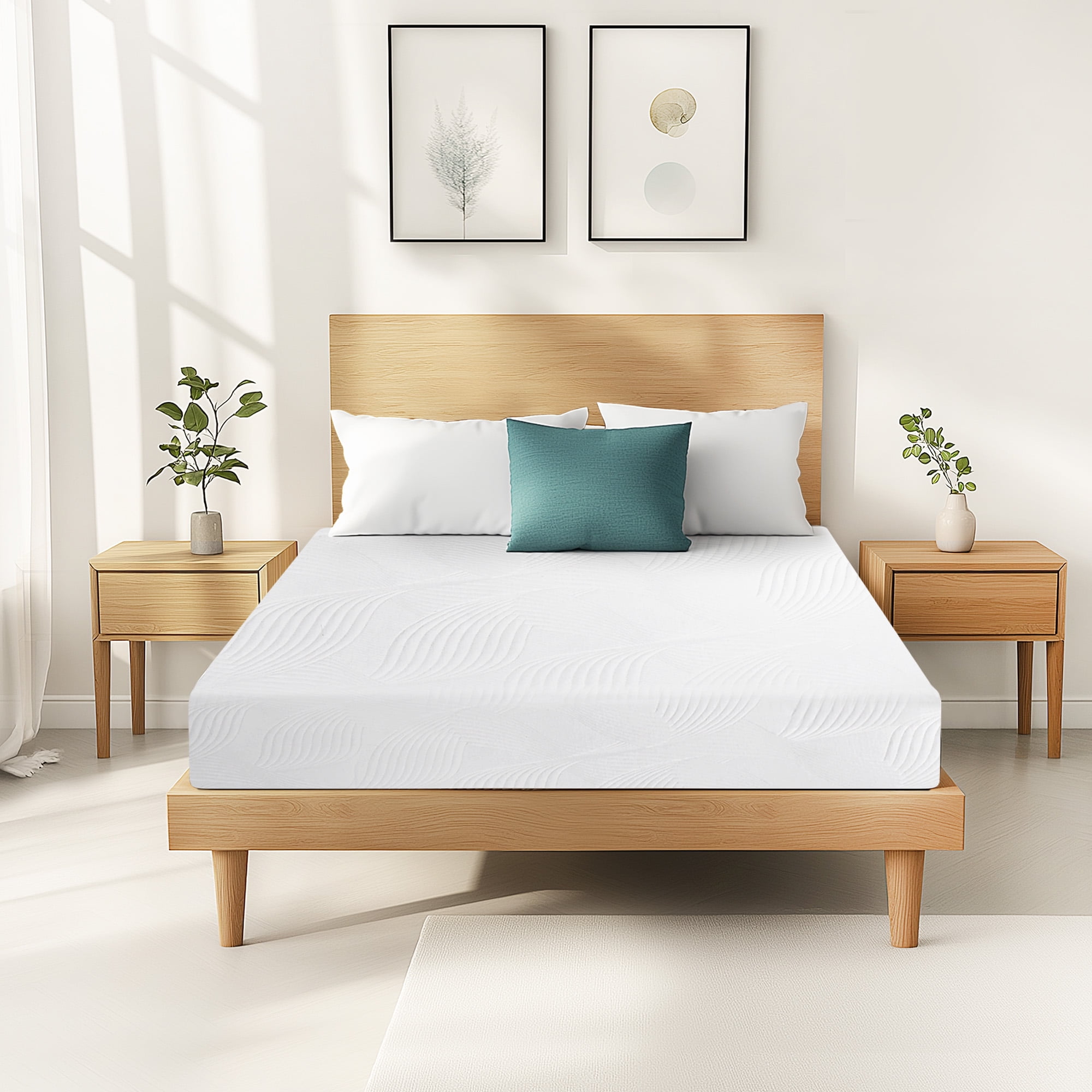 SogesPower 10 inch Full Size Memory Foam Mattress with Removable ...