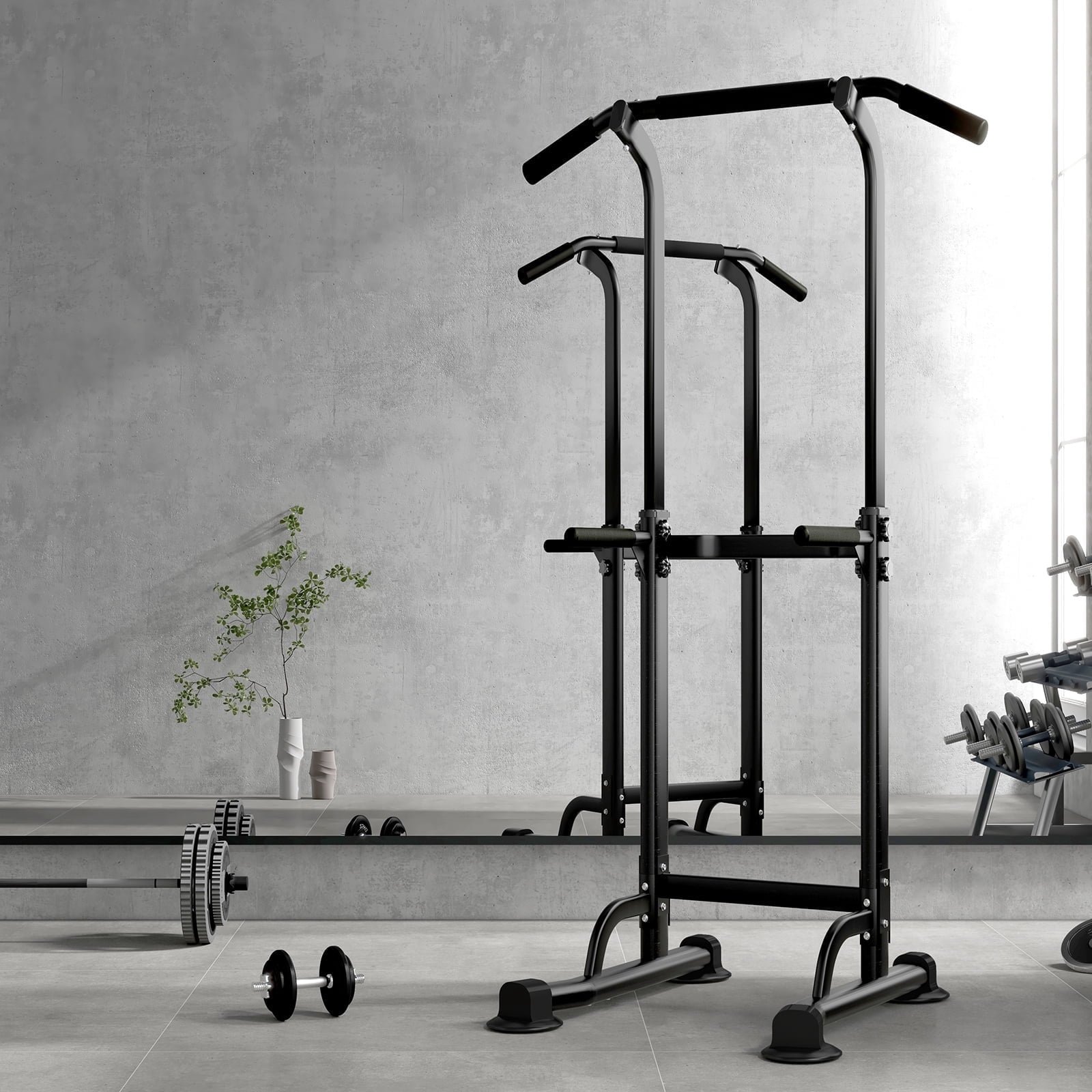 "SogesPower Gym Pull Up Free Standing Adjustable 82.7""H Power Tower ...