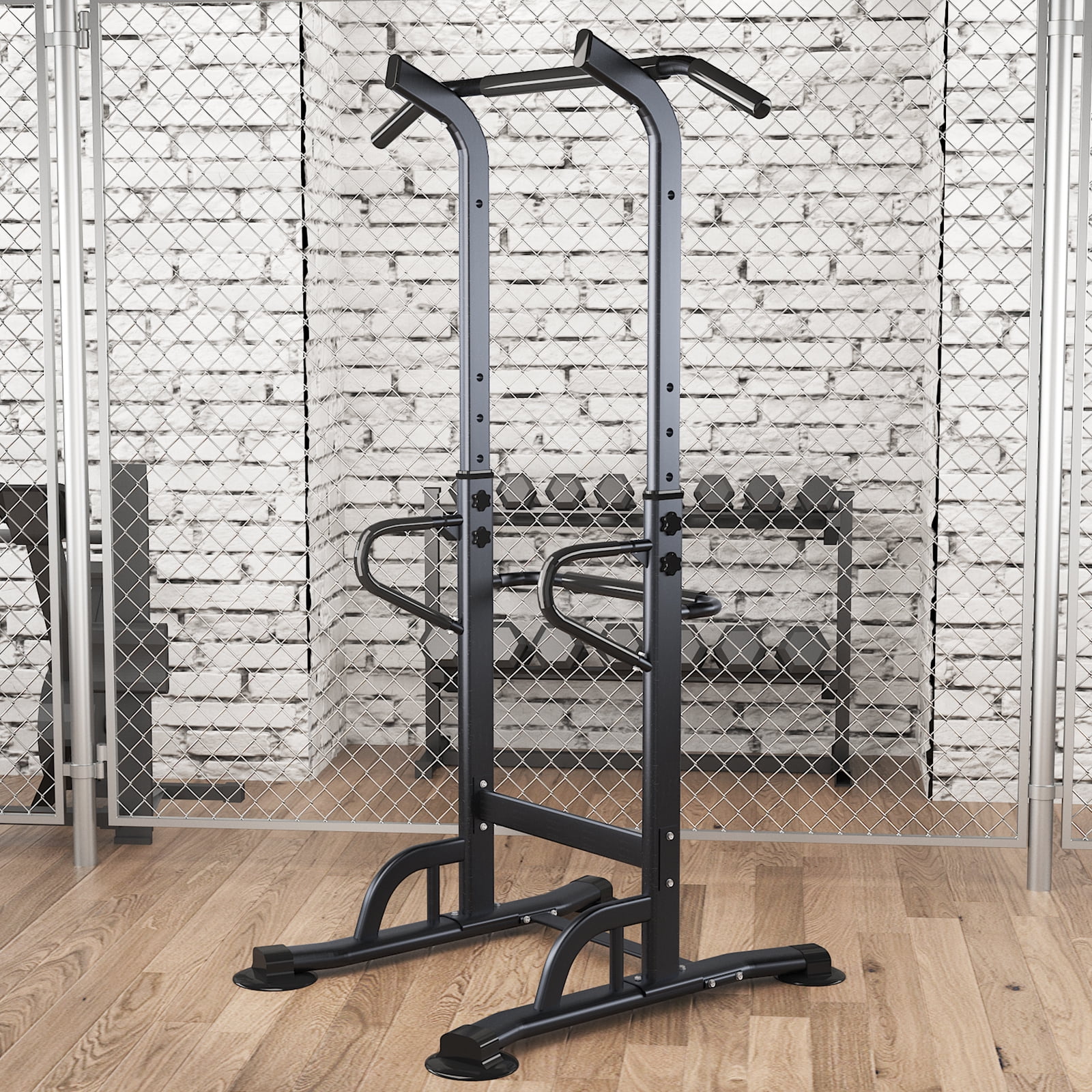 SogesPower Adjustable 90.6"H Pull up Power Tower Dip Stands 600lbs Max ...