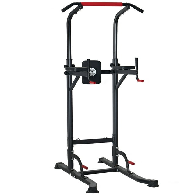 SogesPower Power Tower Dip Station Pull Up Bar Stand with Adjustable ...