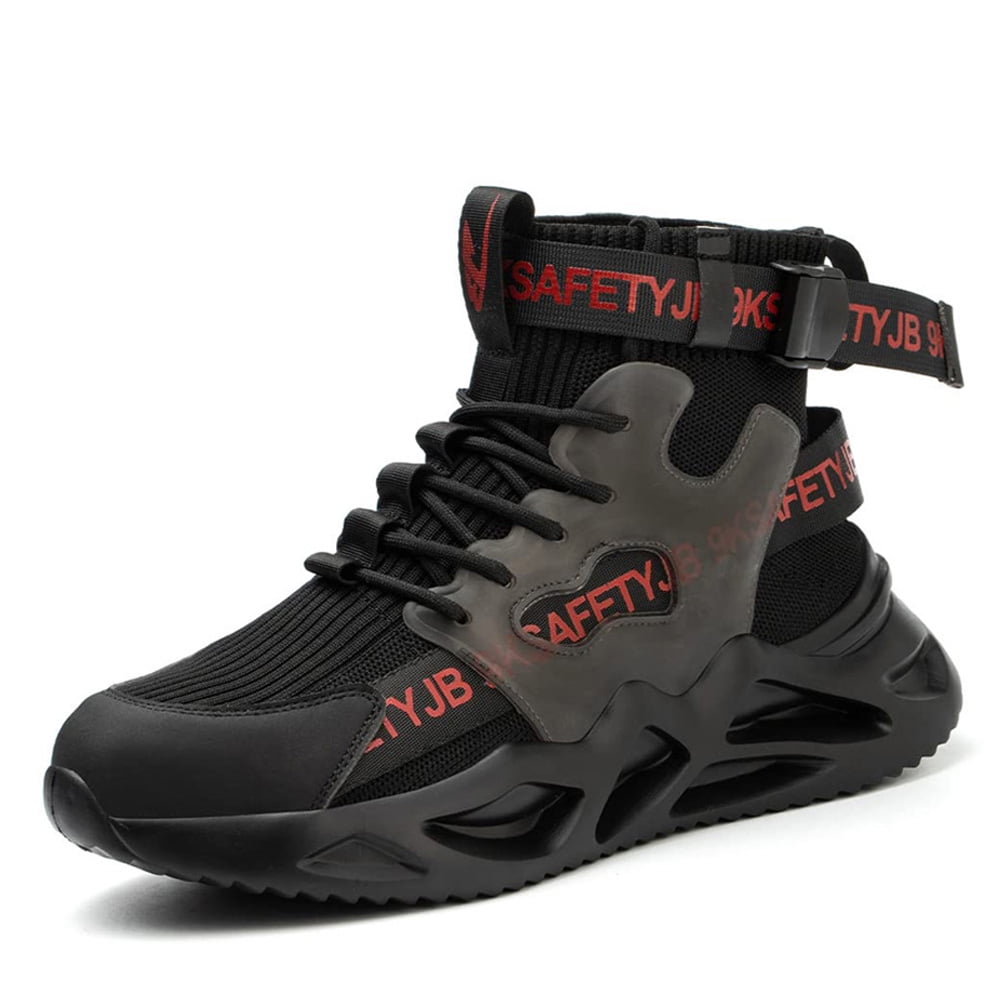 Sogetch Steel Toe Boots, Lightweight Anti-Slip Work Shoes, Breathable ...