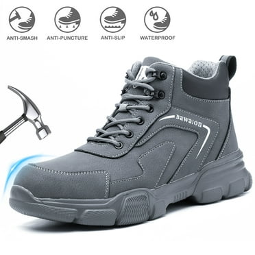 Sogetch Lightweight Steel Toe Boots, Non-Slip Work Shoes for Men ...