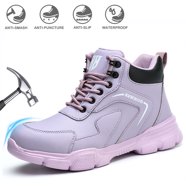 Ecetana Steel Toe Boots for Men Industrial Construction Anti-puncture ...